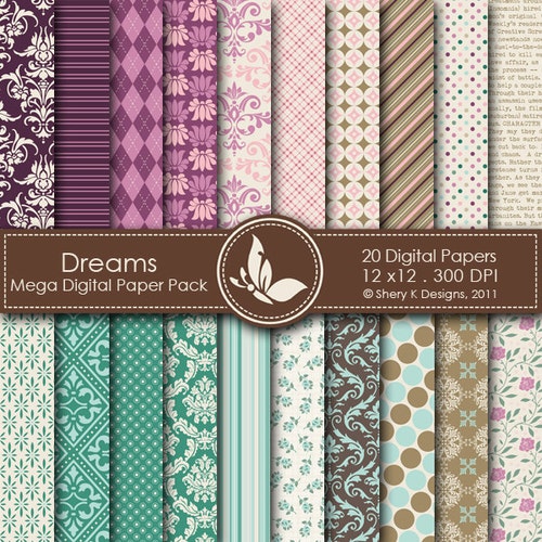 So Special 2 Paper Pack 10 Printable Digital Papers 12 X12 - Etsy