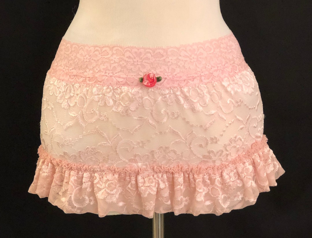 Short Intimate Wear Lace Coverups in Pink - Etsy