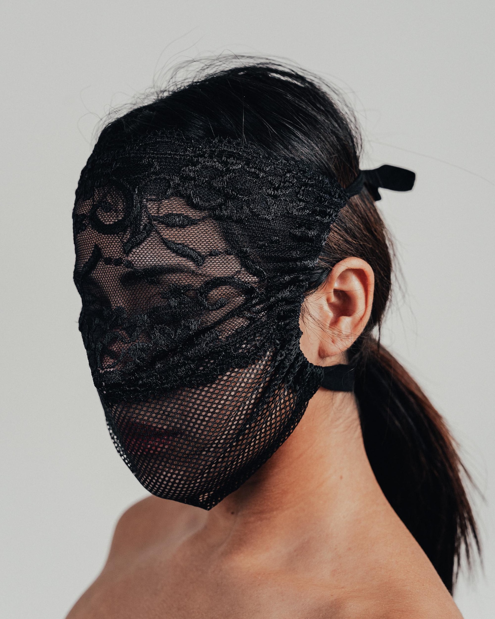 Lace Mesh See Through Face Cover Eye Cover in Multiple Colors - Etsy