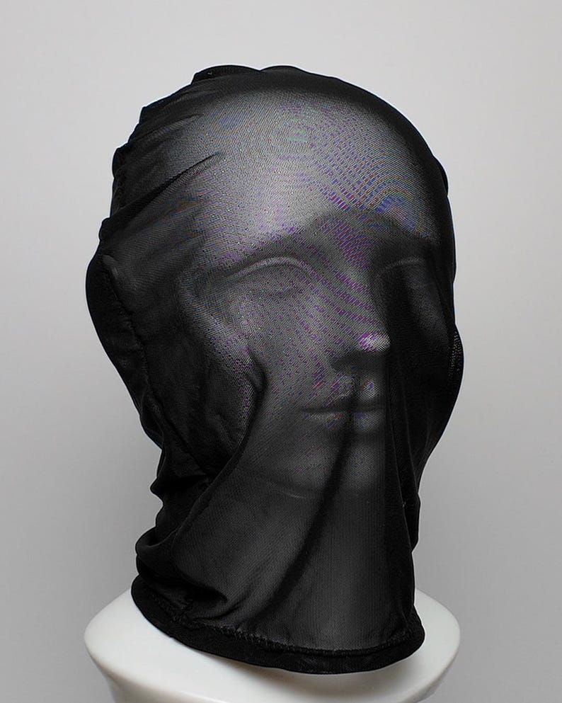 Single Layer Mesh Skin Mask- Black Concealment Veil, Avant Garde ...
