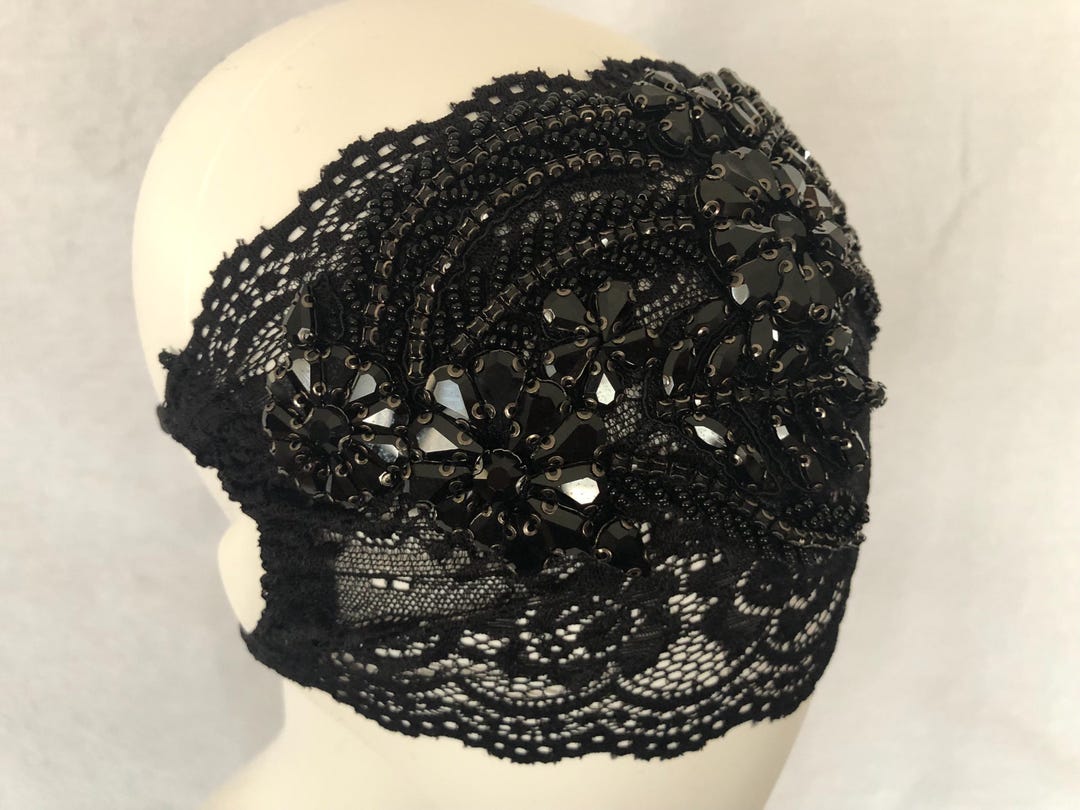 Embellished Black Crystal See Through Eye Cover - Etsy