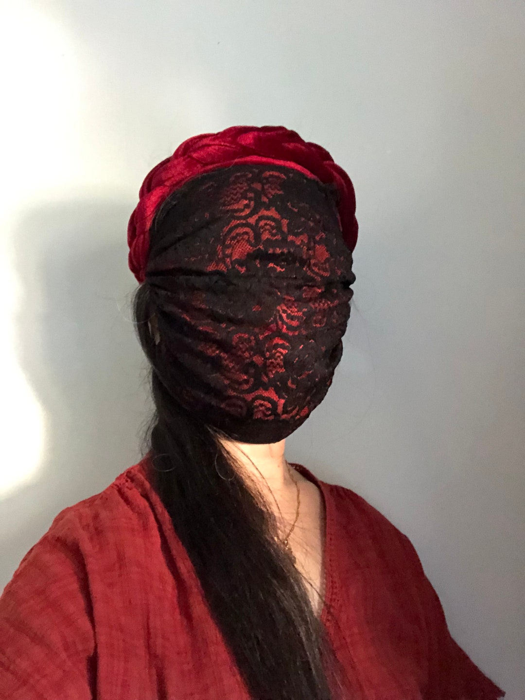 Double Layers Washable Reusable Matte Lace Airy Face Cover in Multiple ...