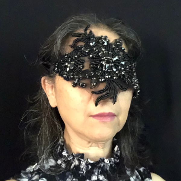 See Through Black Full Mask - Etsy