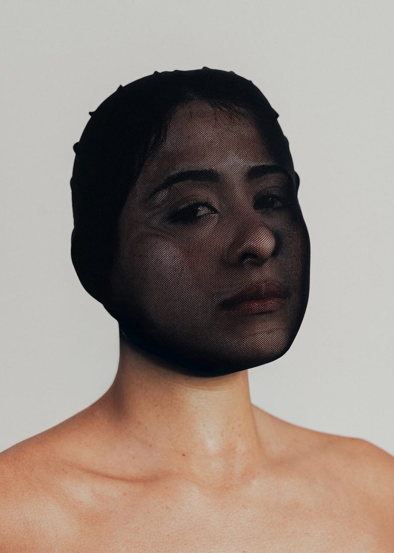 Single Layer Mesh Face Mask- Concealment Veil, Avant Garde Anonymous ...