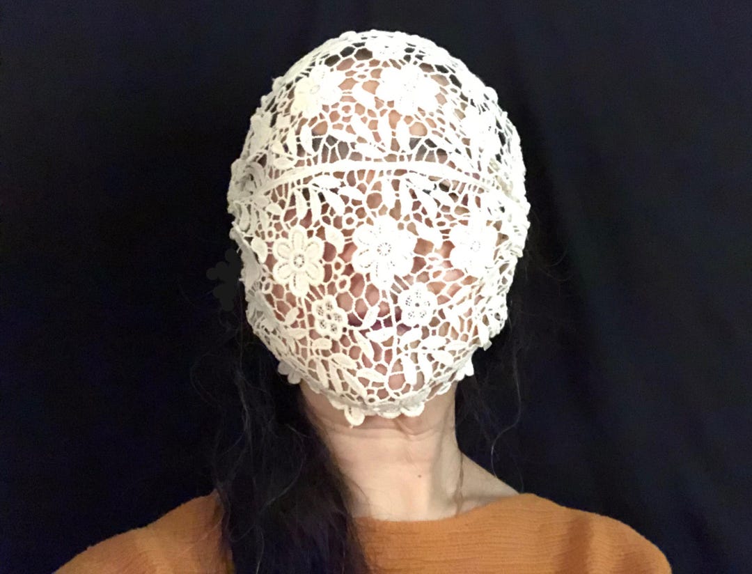 Reusable Natural Color Cotton Lace See Through Face Cover - Etsy