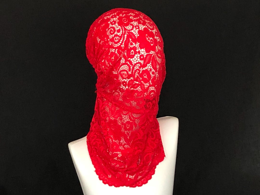 Lace Neck Face Head Cover - Etsy