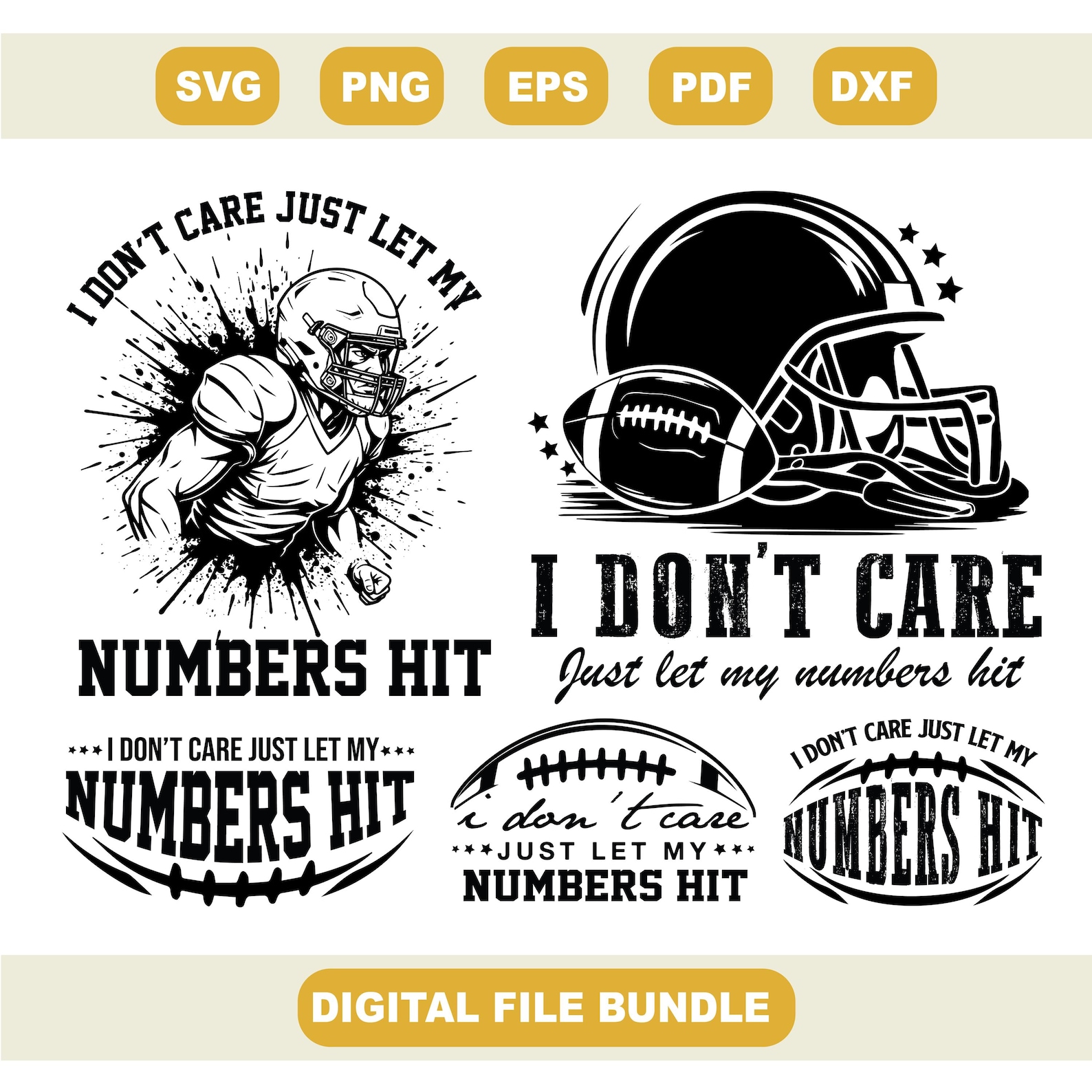 I Don't Care Just Let My Numbers Hit SVG, Funny Football Betting Shirt ...
