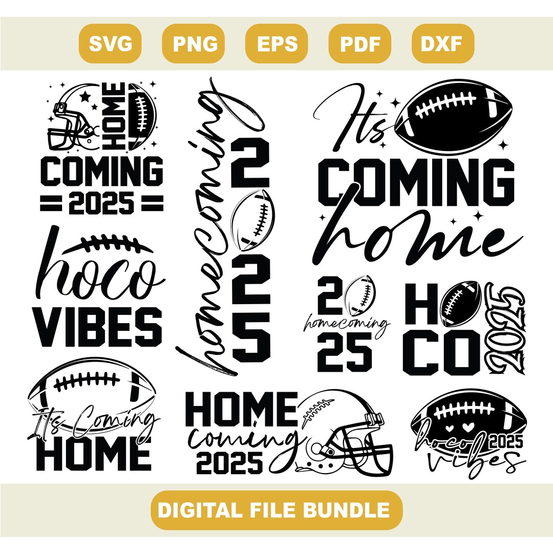 Homecoming 2025 Svg Bundle, Hoco 2025 Svg, Hoco Vibes Svg, Homecoming ...