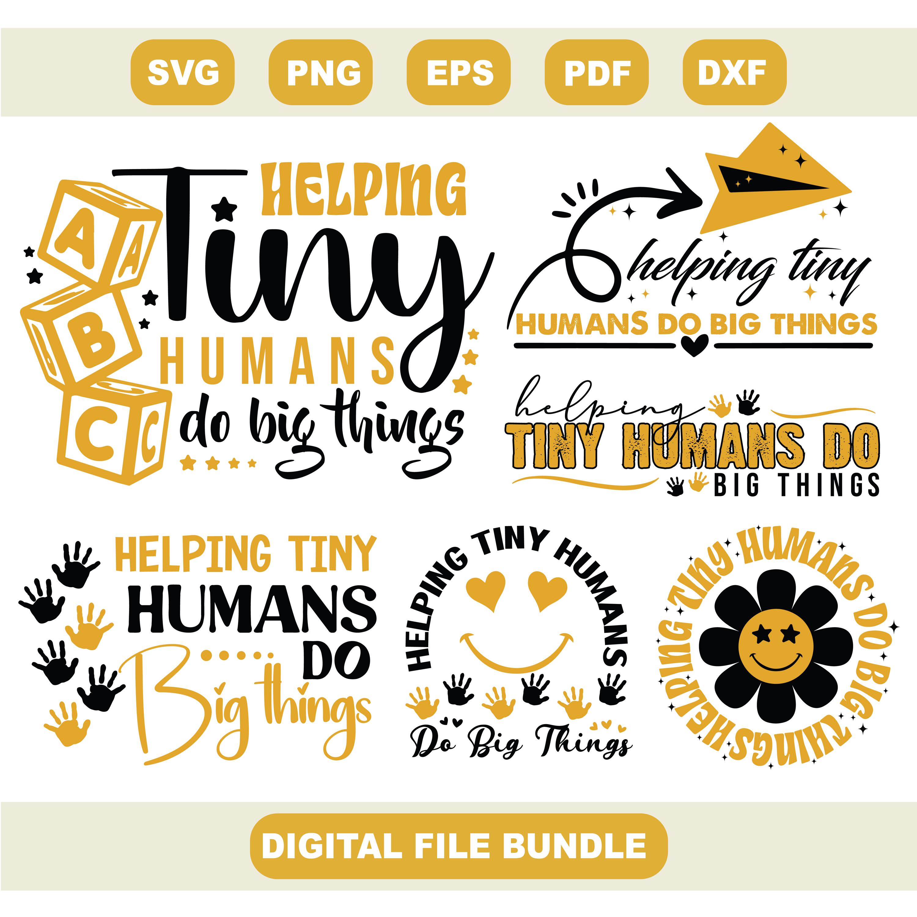 Helping Tiny Humans SVG Bundle, Cute Teaching Tiny Humans Svg Cut File ...