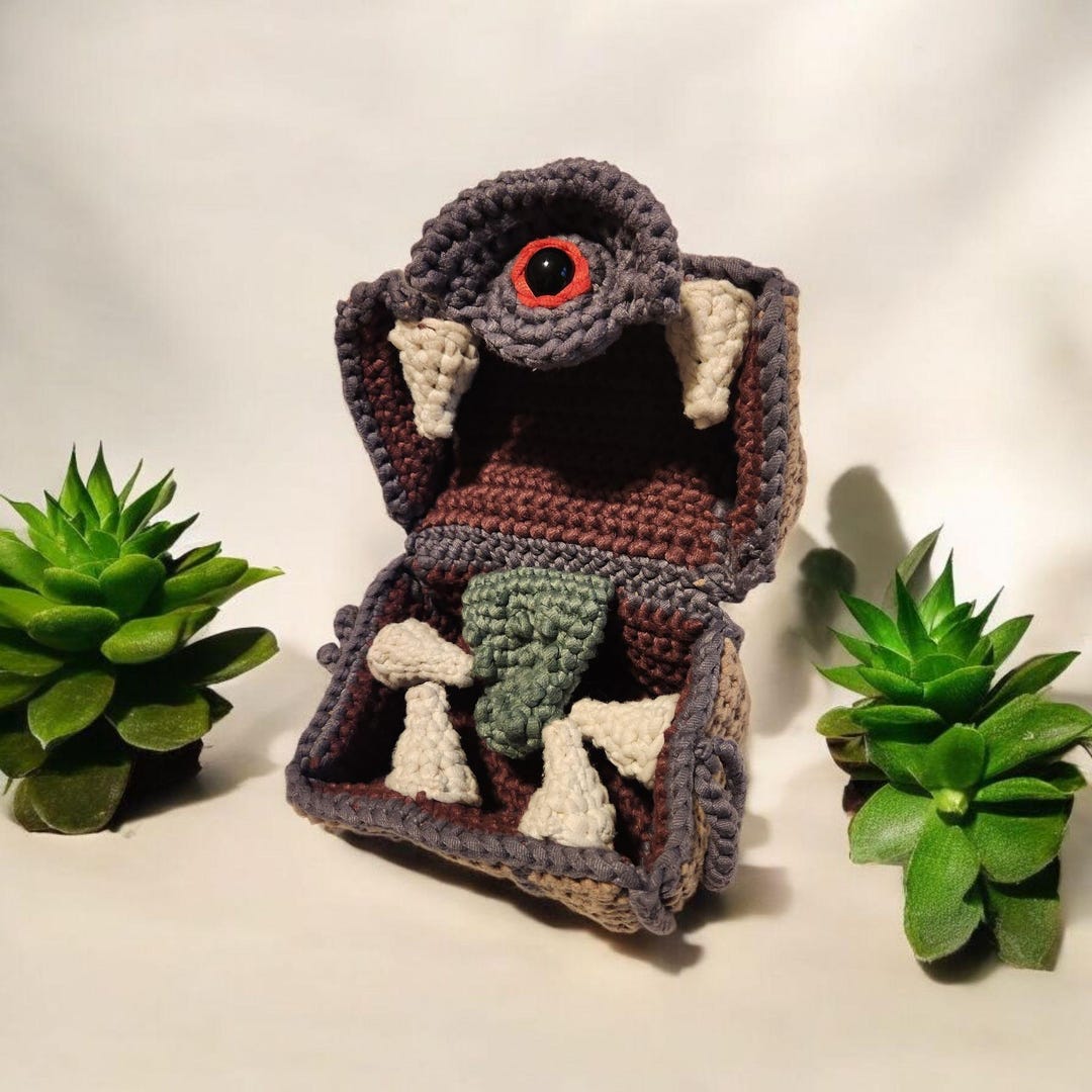 Handmade Crochet Functional Mimic Box/rpg Accessory - Etsy