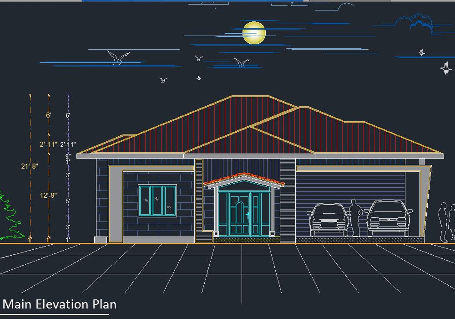 V-386| Modern Cottage Open Plans – 3 Bedroom Tiny Bungalow House Design ...