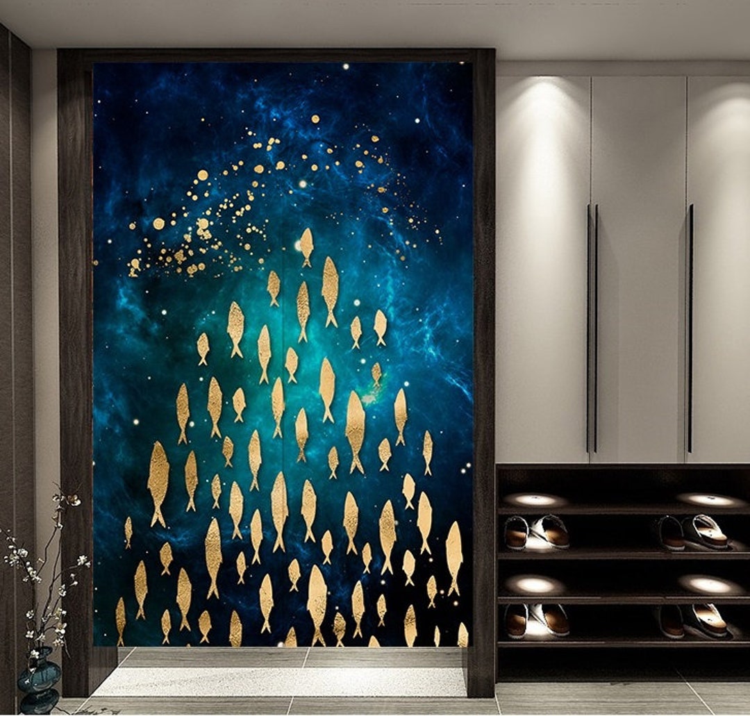 Fish Japanese Noren, Doorway Curtain, Room Divider Curtain, Butterfly ...