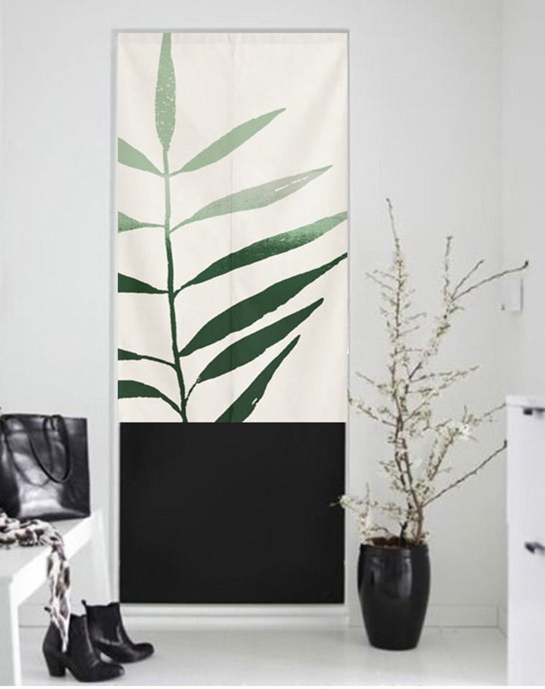 Abstract Art Curtain Contemporary Design Noren Wall - Etsy