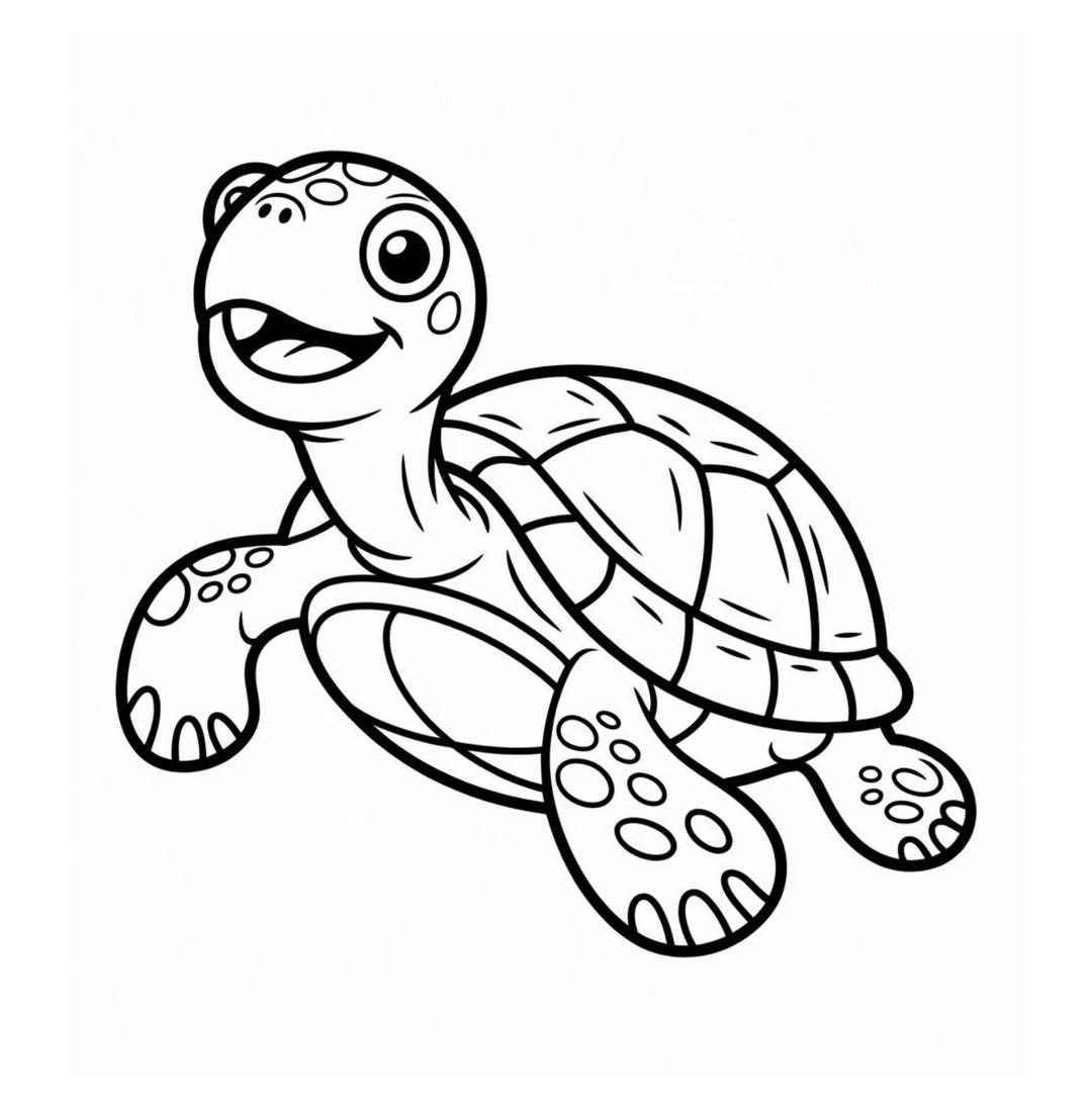 Coloring Page – Water Turtle | Coloring Page for Children | PDF ...