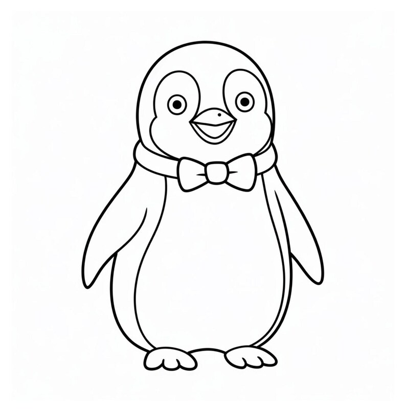 Coloring Page – Penguin | Animal Coloring Page for Kids | PDF Printable ...