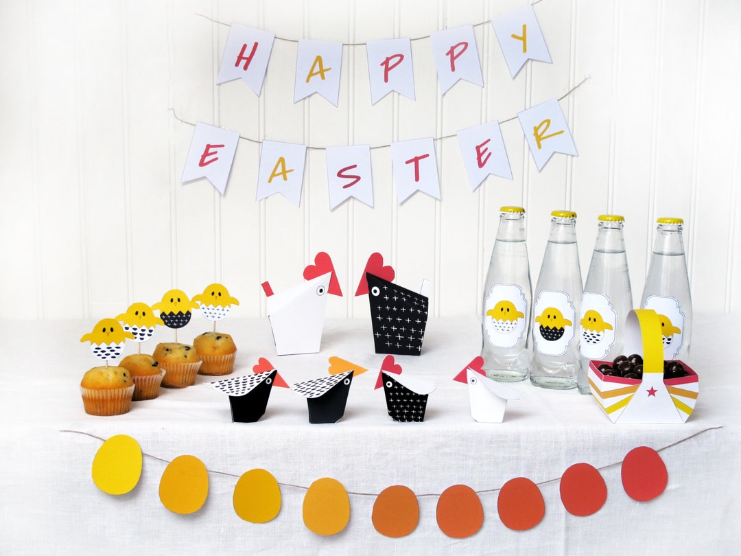 Printable Chicken Decor - DIY Easter - Chicks and Hens Décor Paper ...