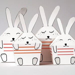 DIY Printable BUNNY PARTY Rabbit Garden Basket Carrots Treats Boxes ...