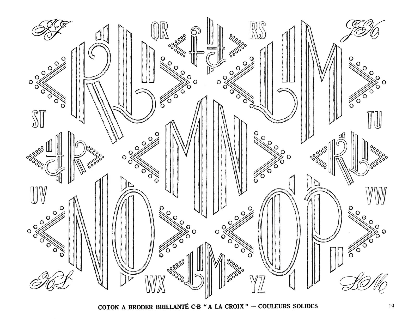 Printable HAND EMBROIDERY ALPHABET Pattern Book Antique - Etsy