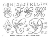 Fancy FRENCH ALPHABET STENCIL A to Z Initials on One A4 Page 5xfiles ...