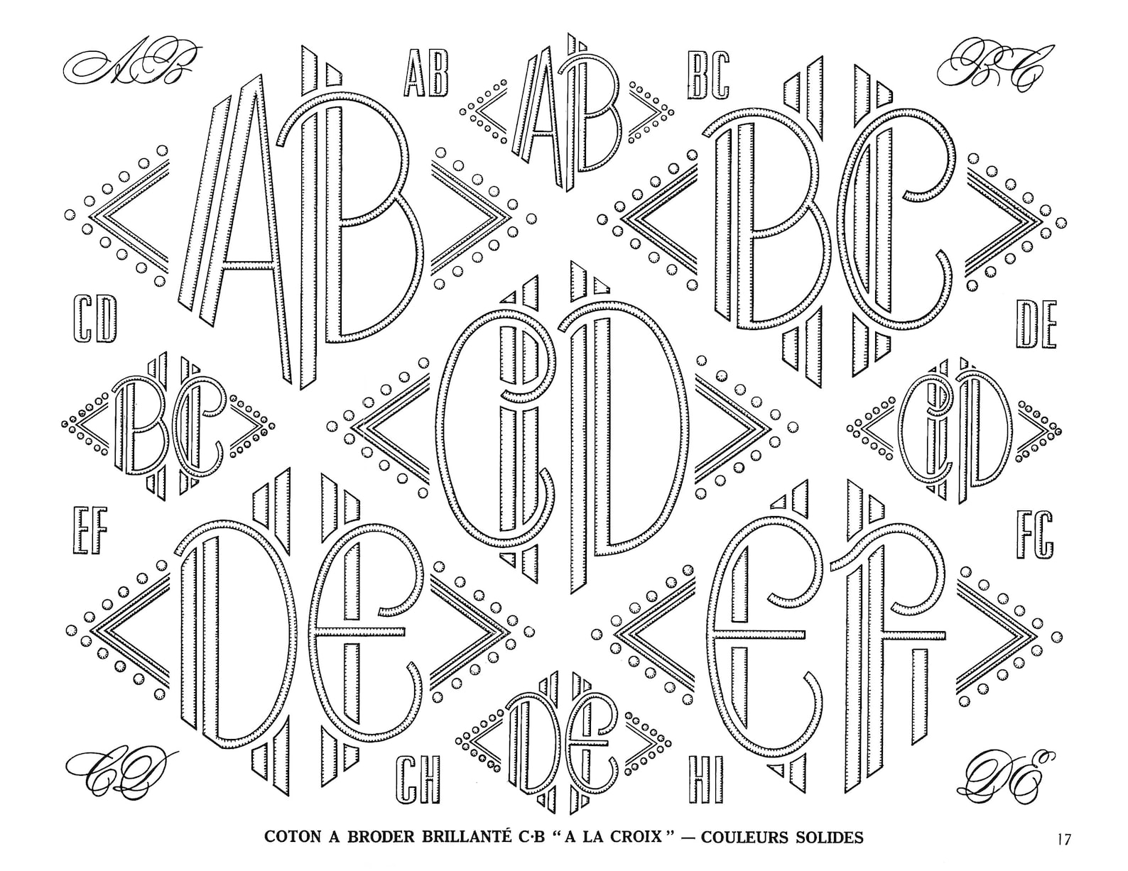 Printable HAND EMBROIDERY ALPHABET Pattern Book Antique - Etsy