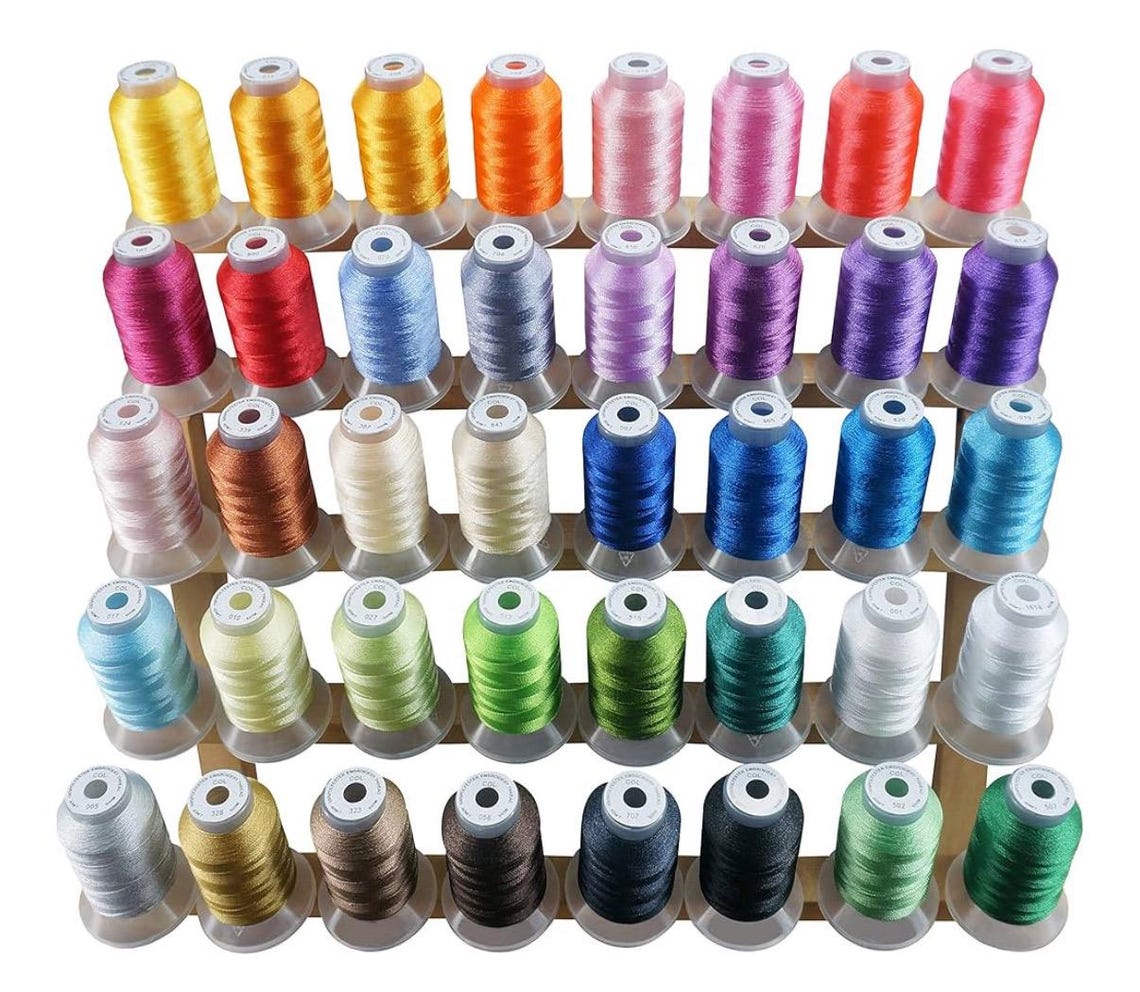 New Brothread Color Chart: Embroidery Thread Inventory (editable Canva ...