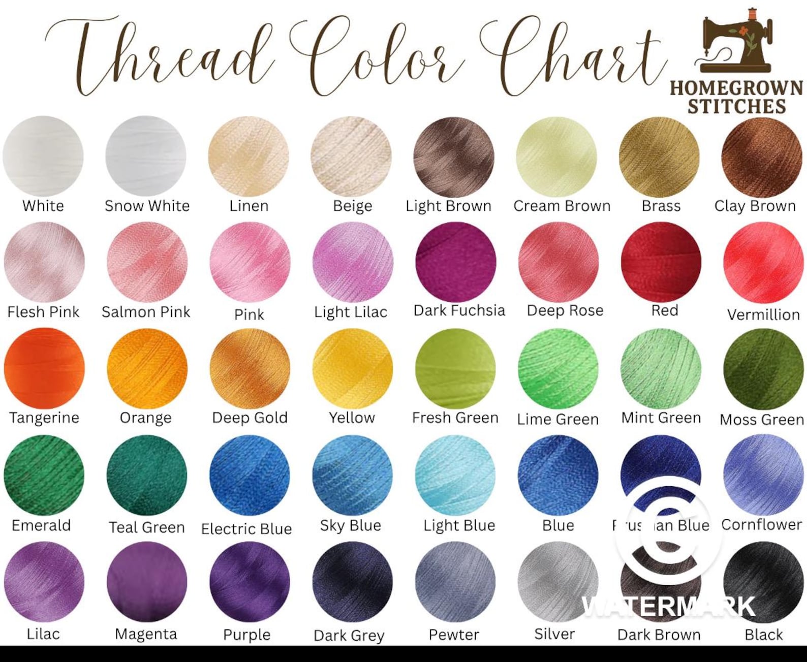 New Brothread Color Chart: Embroidery Thread Inventory (editable Canva ...