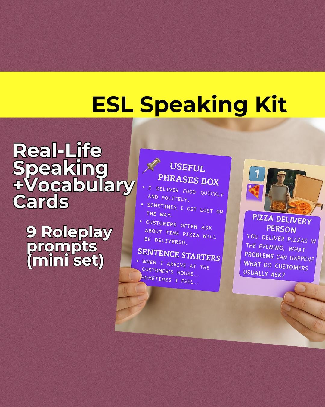 9 ESL Roleplay Speaking Game for Teens & Adults Printable PDF - Etsy Canada