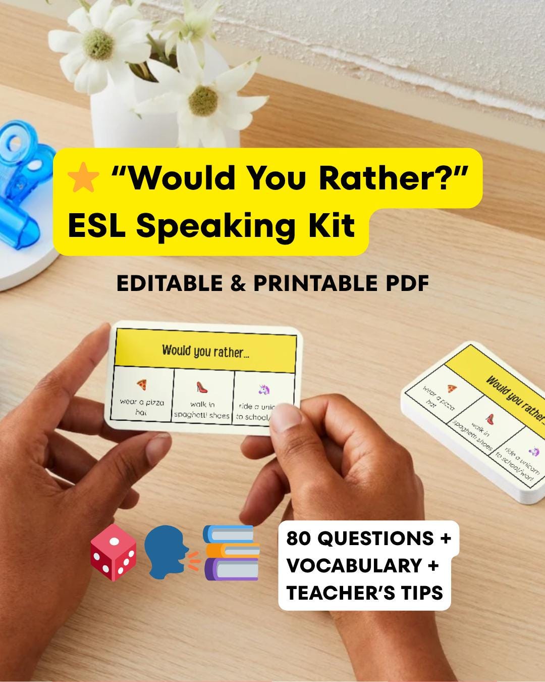 Funny Would You Rather ESL Speaking Game | Strange Conversation Teens ...