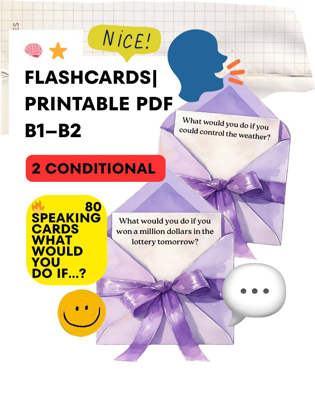 ESL Speaking Cards Second Conditional Questions (printable PDF ...