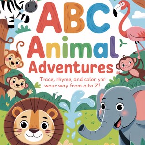 A-Z Animal Alphabet Tracing & Coloring Book for Kids (PDF) | Toddler ...