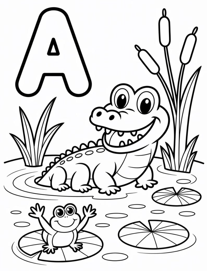 A-Z Animal Alphabet Tracing & Coloring Book for Kids (PDF) | Toddler ...