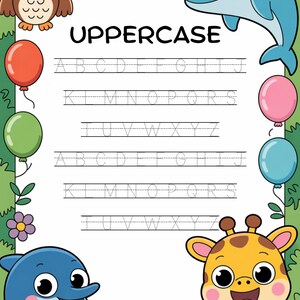 A-Z Animal Alphabet Tracing & Coloring Book for Kids (PDF) | Toddler ...
