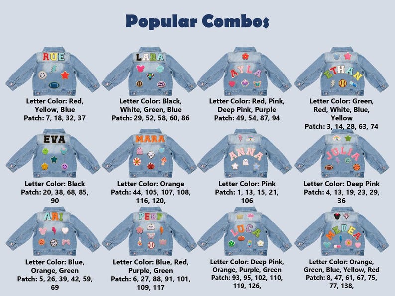 Personalized Kids Denim Jacket: Custom Name Patch, Birthday Outfit - Etsy