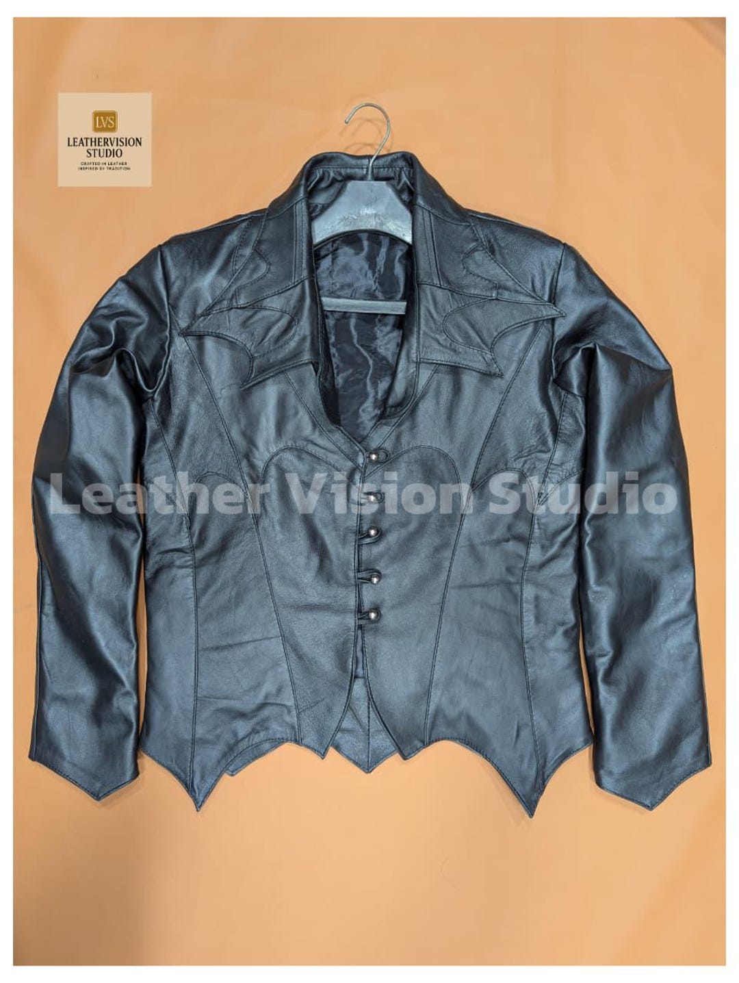 Papa V Perpetua Inspired Leather Coat | Gothic Rock Skeletour Costume ...