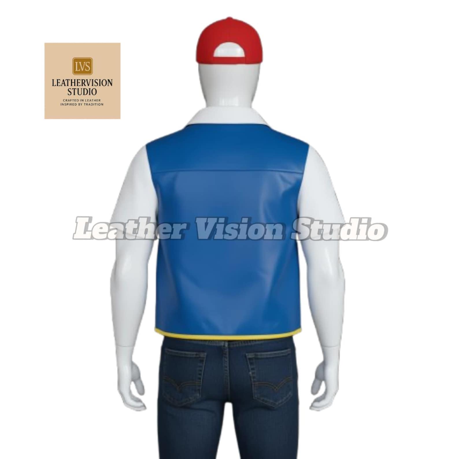 Ash Ketchum Pokémon Cosplay Jacket – Handmade Lambskin Leather (short ...