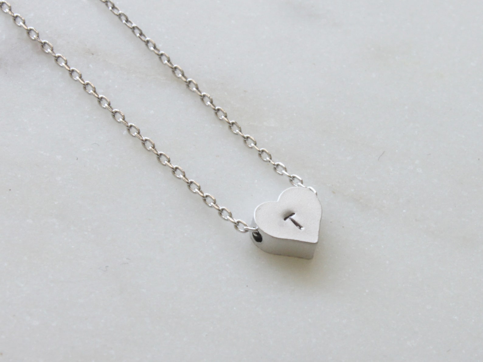 Personalized Initial Heart Necklace, Custom Heart Charm, Bridesmaid ...