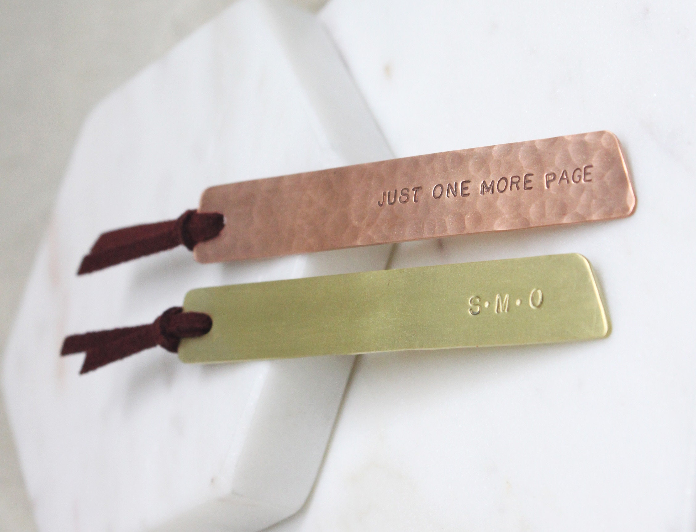 Personalized Bookmark Hammered copper bookmark Engraved & | Etsy