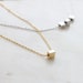 Simple Three Square Necklace Geometric Square Necklace Cube - Etsy