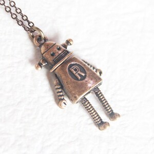 Vintage Style Robot Necklace, God Robot Pendant, Gift for Friend, Gift ...