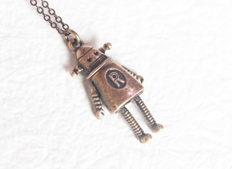 Vintage Style Robot Necklace God Robot Pendant Gift for - Etsy