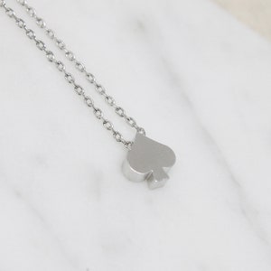 Personalized Initial Spade Necklace: Simple Custom Initial Charm - Etsy