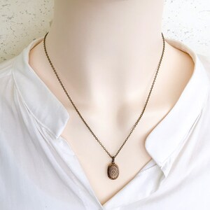 Antique Style Mini Oval Locket, Tiny Twin Oval Locket, Gift for Mom ...