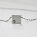 Personalized Initial Square Necklace Custom Geometric Initial - Etsy