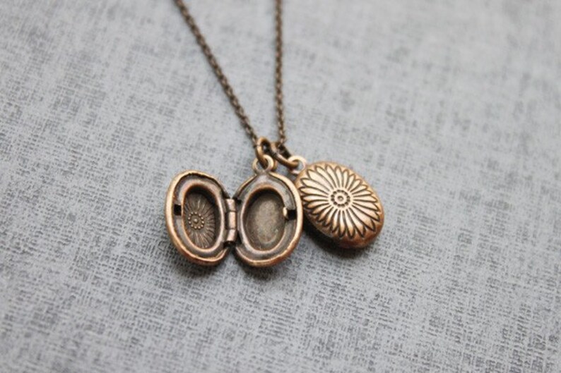 Antique Style Mini Oval Locket Tiny Twin Oval Locket Gift - Etsy