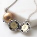 Vintage Style Ball Locket Simple Ball Initial Locket Long - Etsy