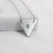 Personalized Inverted Triangle Necklace Minimal Dainty - Etsy