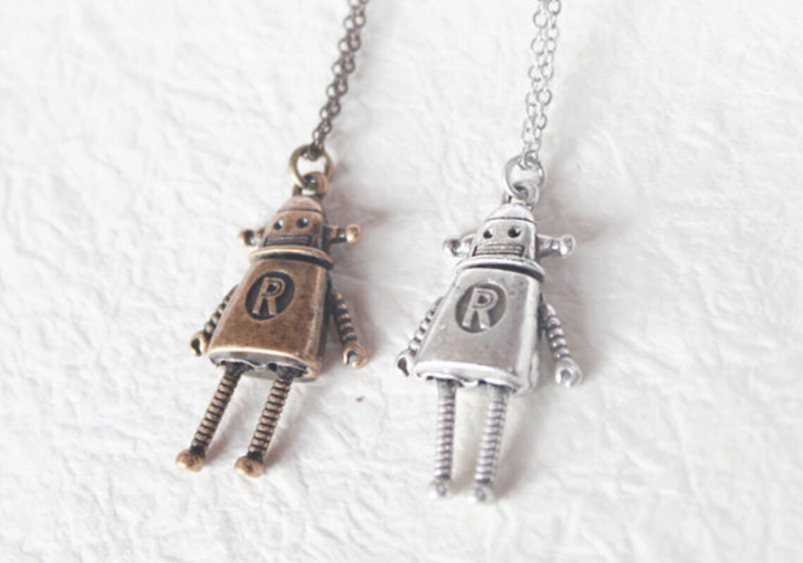Vintage Style Robot Necklace God Robot Pendant Gift for - Etsy