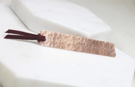Personalized Bookmark hammered Copper Bookmark Engraved & - Etsy