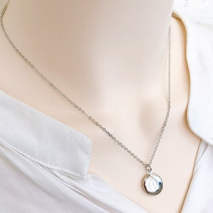 Personalized Simple Round Initial Locket, Custom Mini Tiny Circle ...