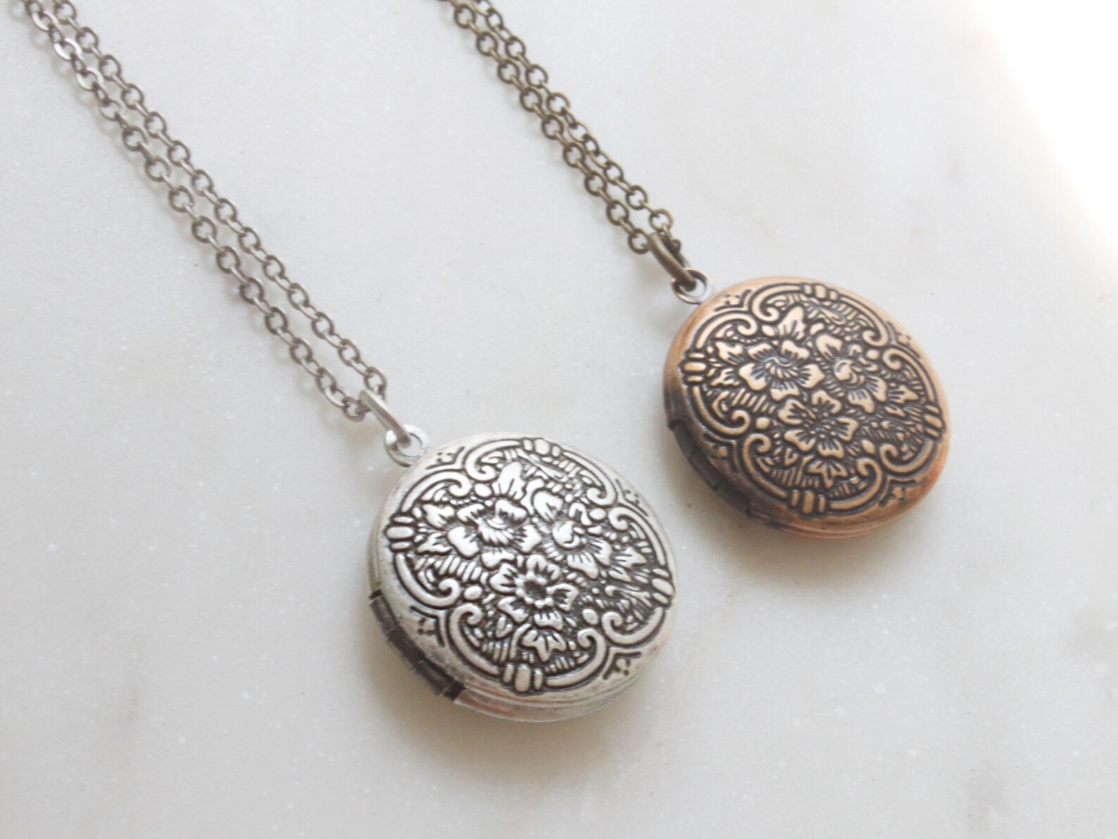 Personalized Vintage Style Personalized Round Locket Custom - Etsy